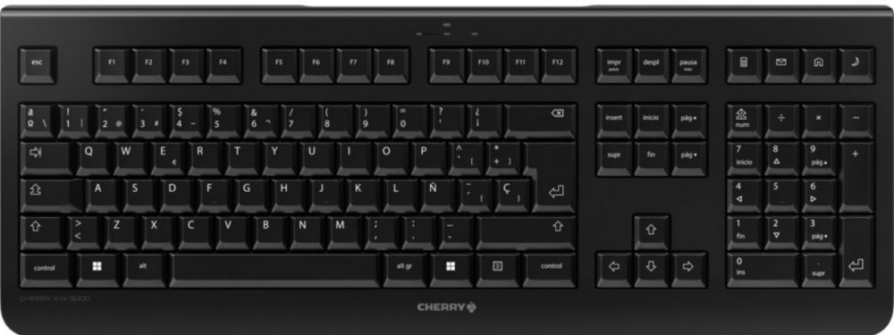 CHERRY TAS KW 3000 Wireless ES-Layout schwarz | Azerty.nl